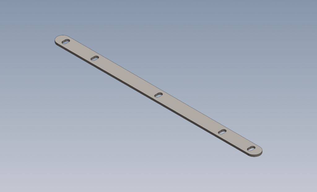 RA-Connector, 5 holes M6, 350 mm, Inox