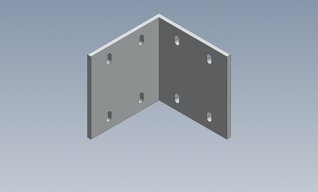 Angle Bracket 100x100x5mm lg=100mm, Mill